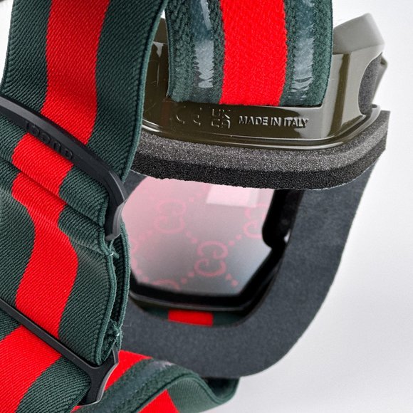 Gucci | Accessories | Gucci Gg21s 003 Green Burgundy Infrared Logo Ski ...